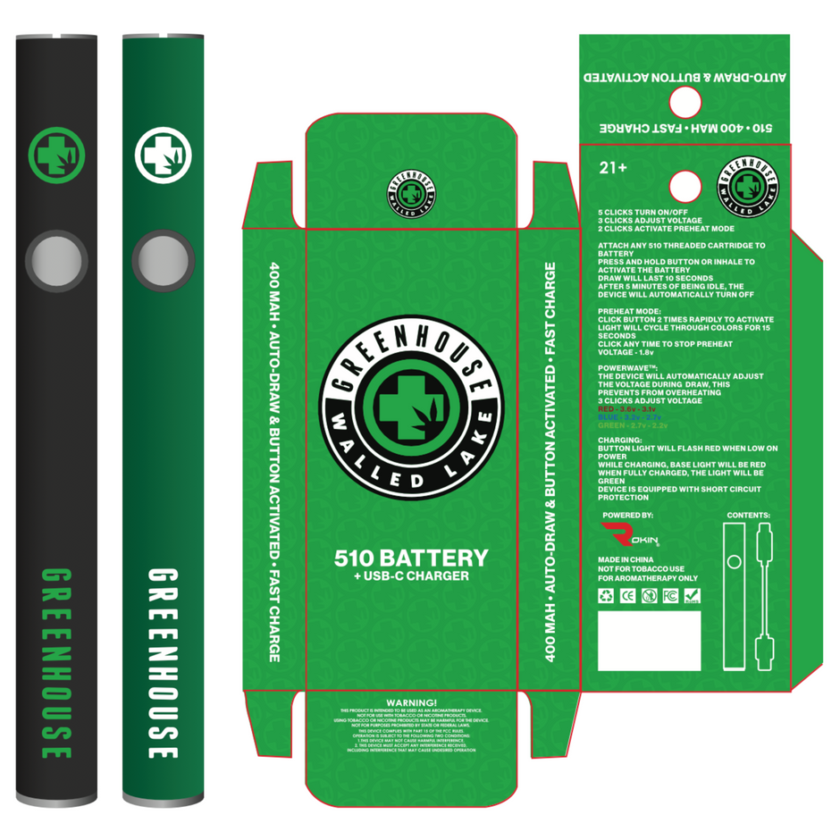 Custom Branded 510 Cartridge Batteries – Baker Brands